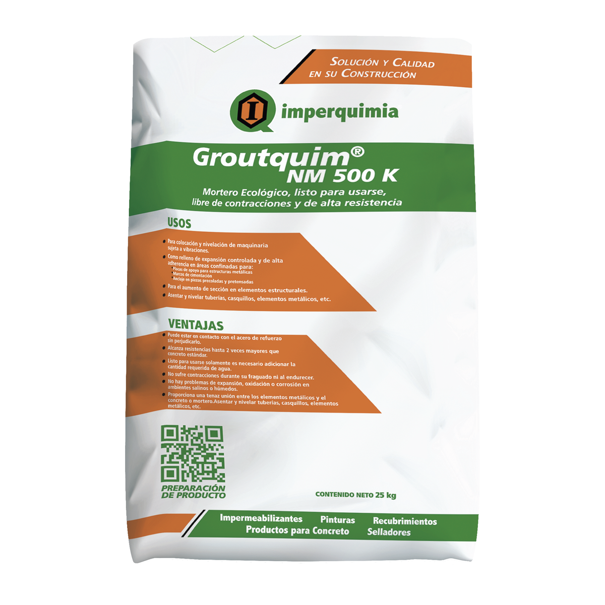 Mortero Cementicio GROUTQUIM NM 500 K Gris 25 Kg – Imperquimia